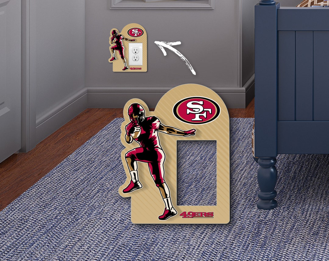 San Francisco 49ers LIGHT SWITCH PLATE Cover, Football Switch Cover ...