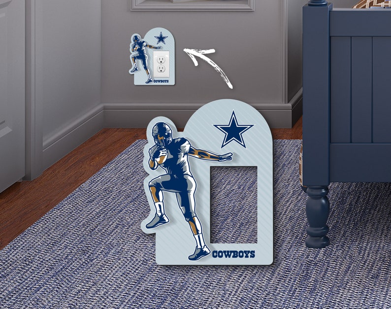 Dallas Cowboys LIGHT SWITCH PLATE Cover, Football Switch Cover ...