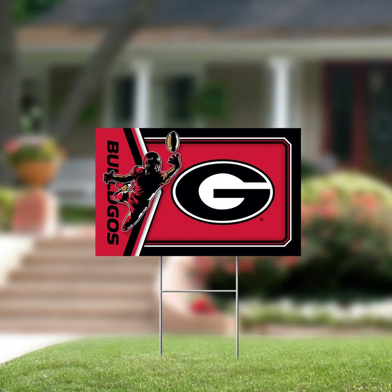 College Spirit Football Yard Sign | 26" X 16" Custom Yard Sign ...
