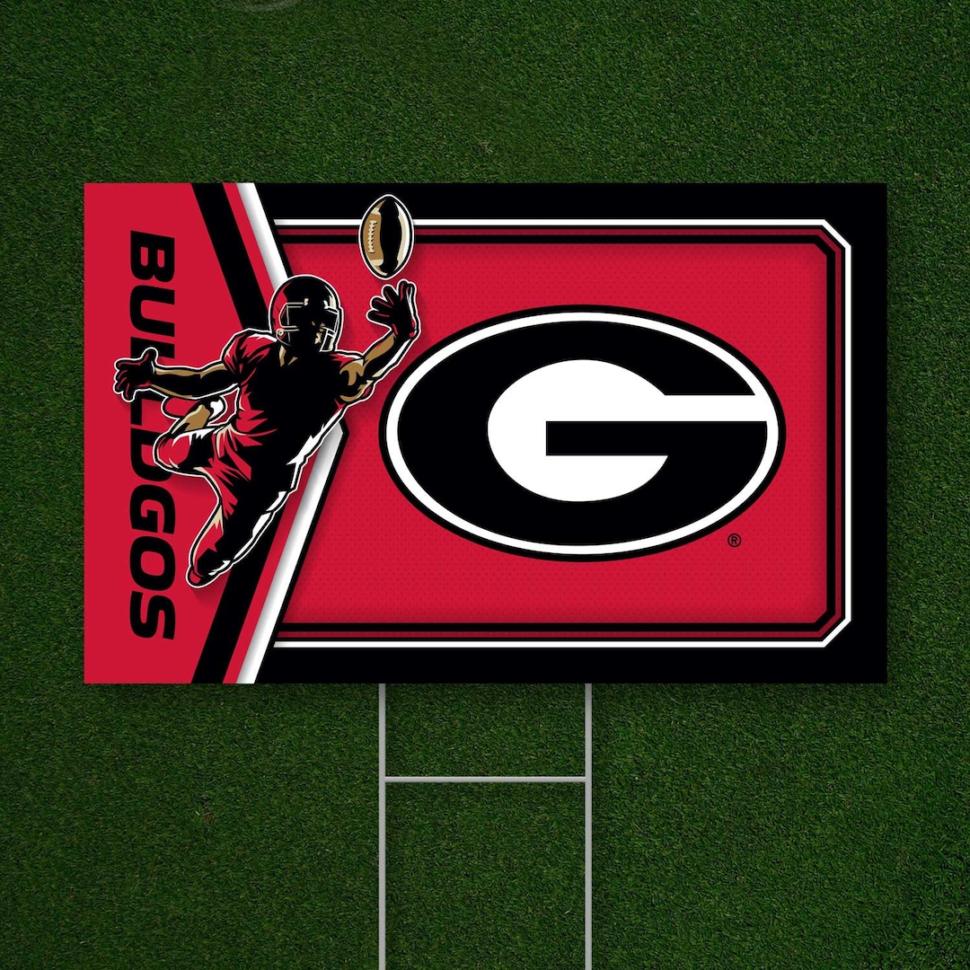 College Spirit Football Yard Sign | 26" X 16" Custom Yard Sign ...