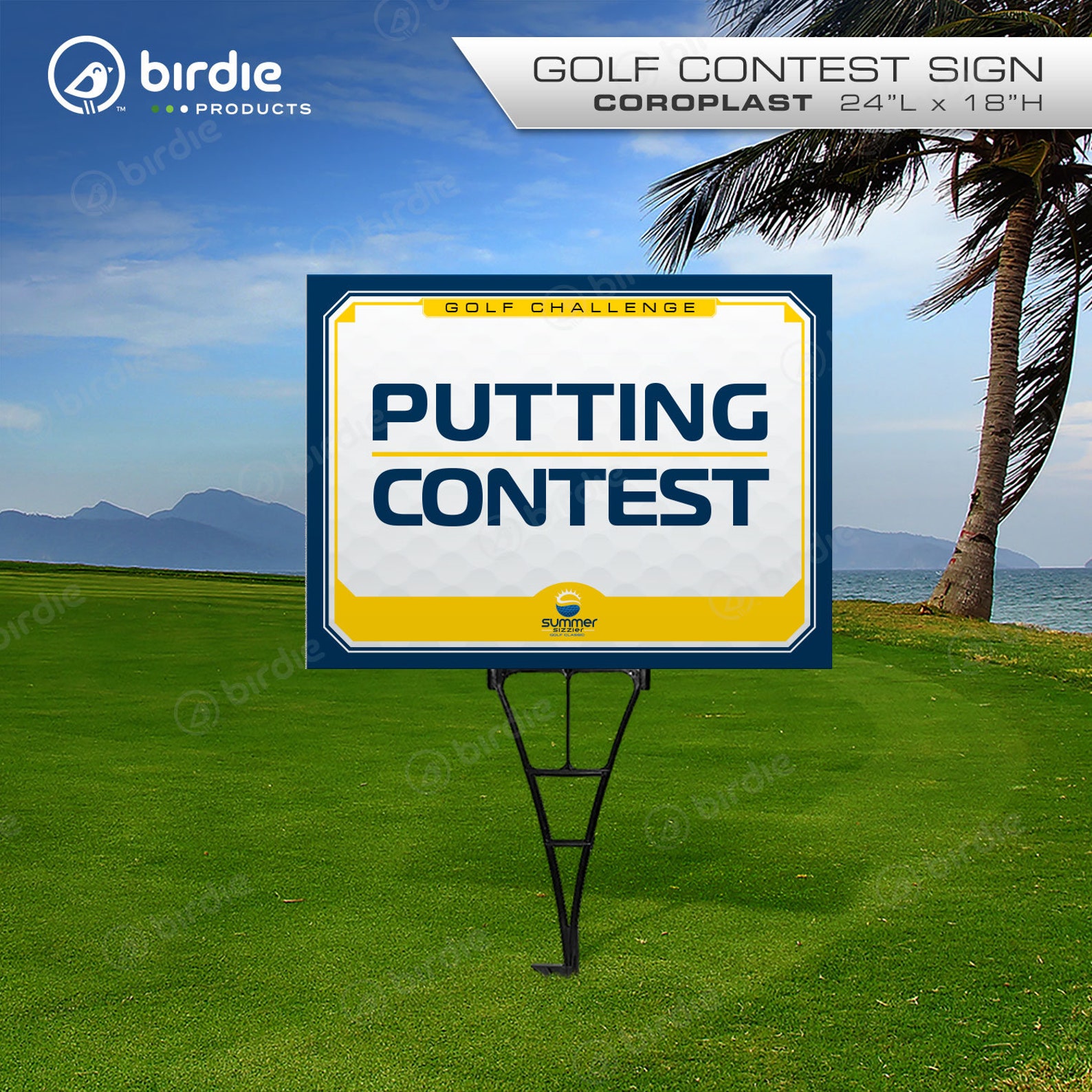 Golf Tee Signs Golf Tournament Signs 18" X 24" Coroplast Signs With ...