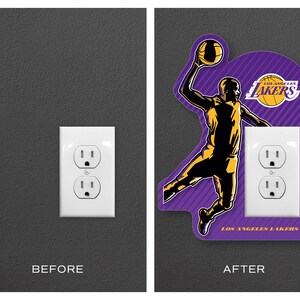Los Angeles Lakers LIGHT SWITCH PLATE Cover Basketball Switch - Etsy