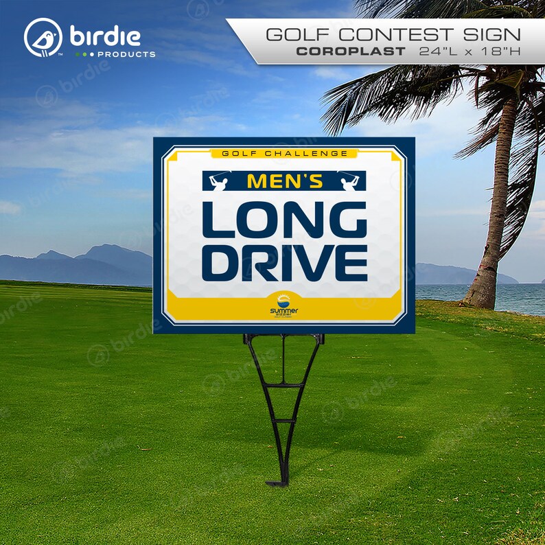 Golf Tee Signs Golf Tournament Signs 18" X 24" Coroplast Signs With ...