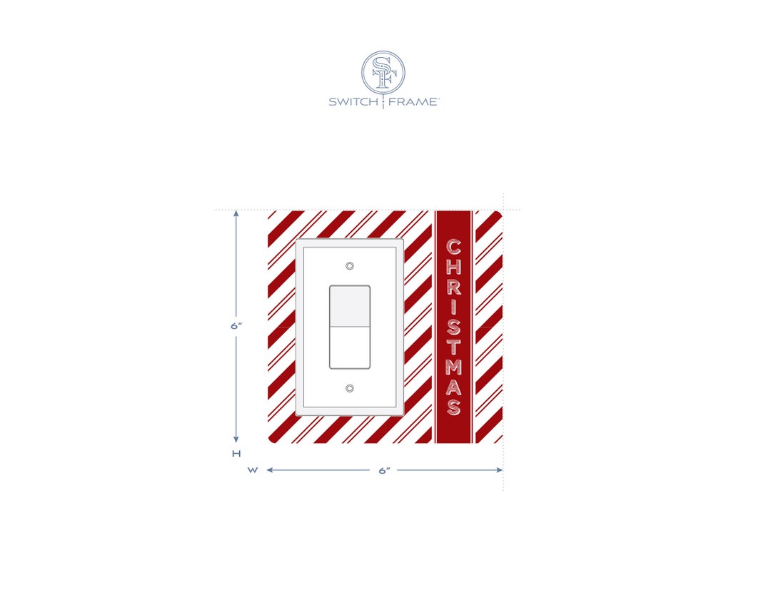 Peppermint Stick Light Switch Frame, Outlet Frame, Decorative Light ...