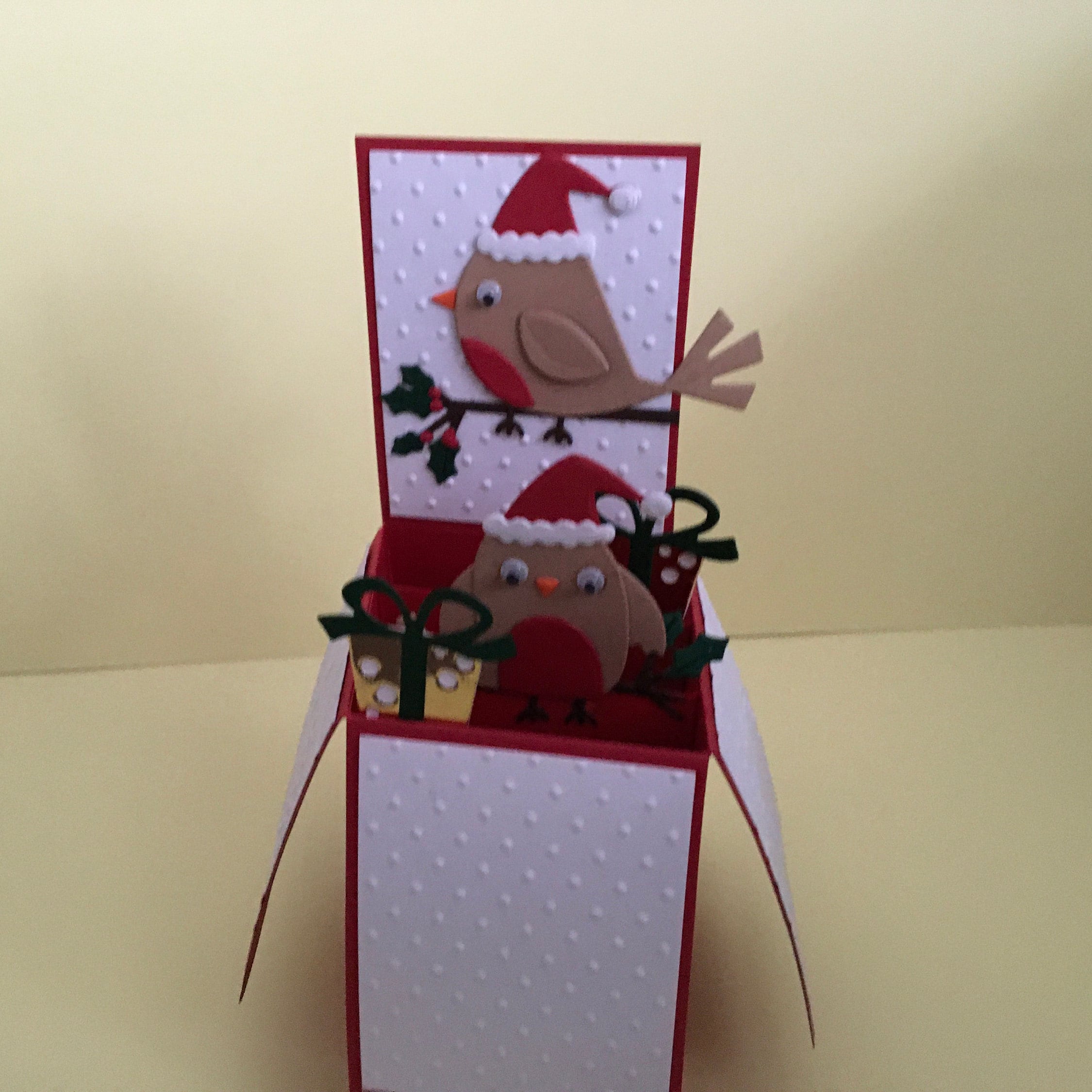 Handmade Christmas Robin With Presents Pop up Card - Etsy UK