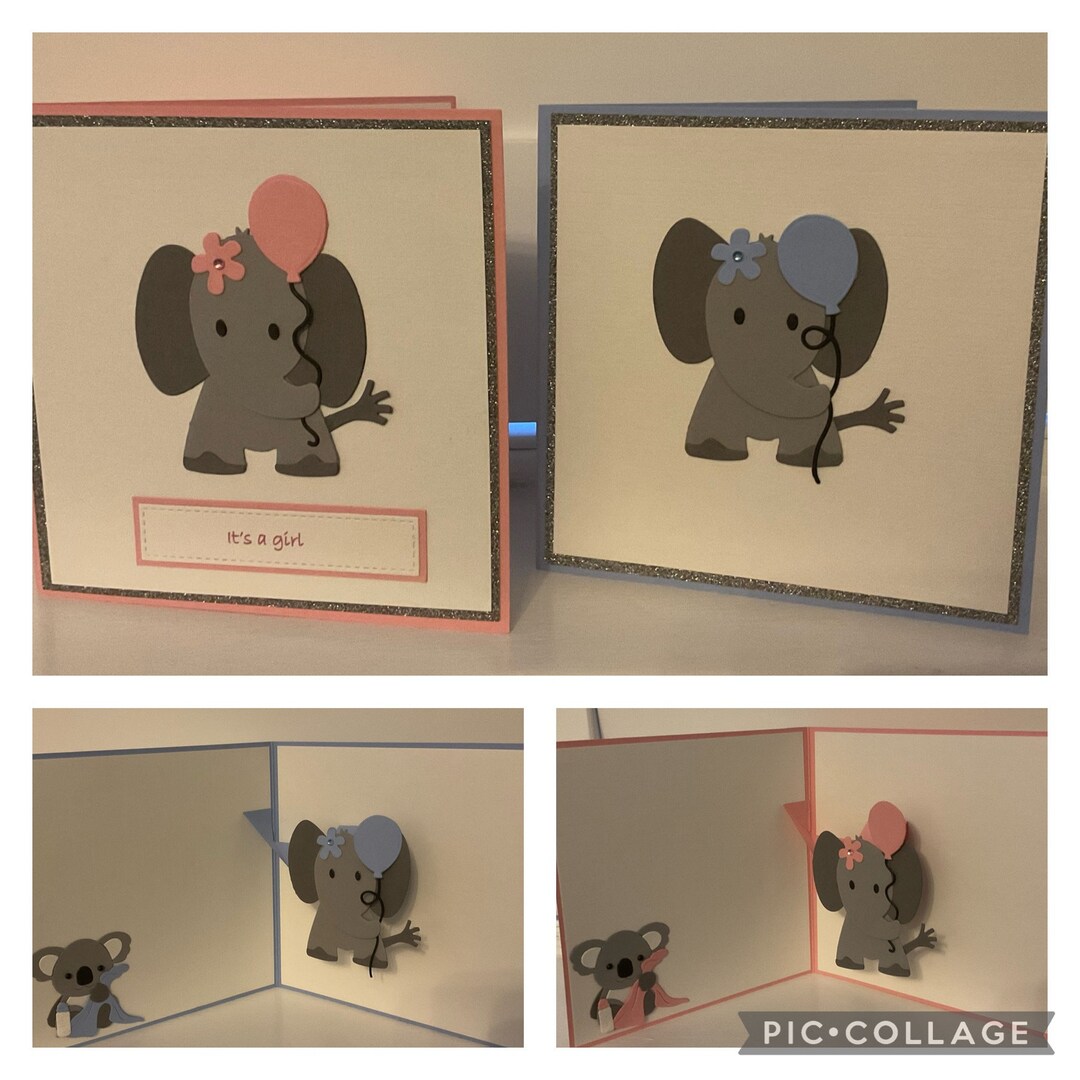 Handmade Baby / Congratulations Card Elephant Design Card - Etsy