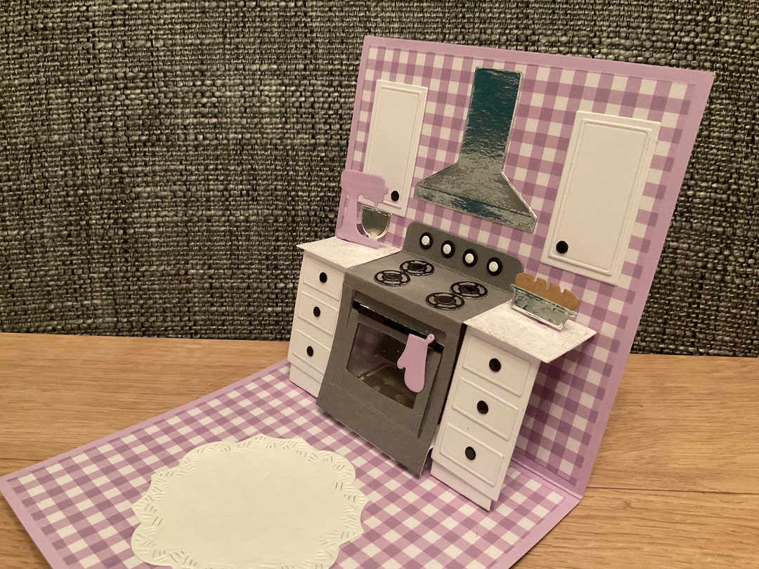 3D Handmade Kitchen Theme Card - Etsy