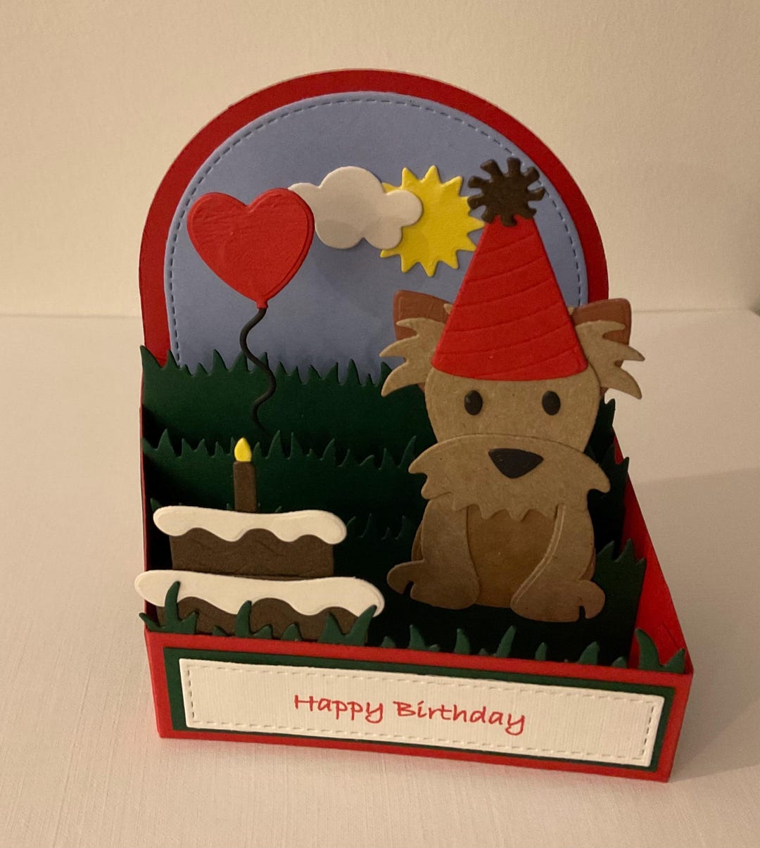 Handmade Yorkie Pop up Birthday Card - Etsy UK