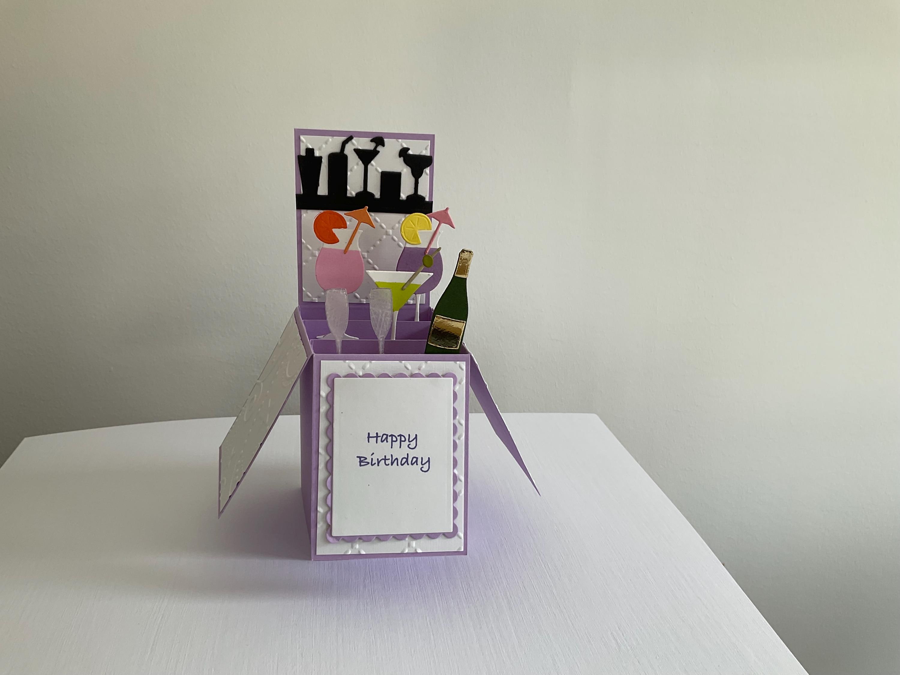 Handmade Cocktail Theme Pop up Card - Etsy