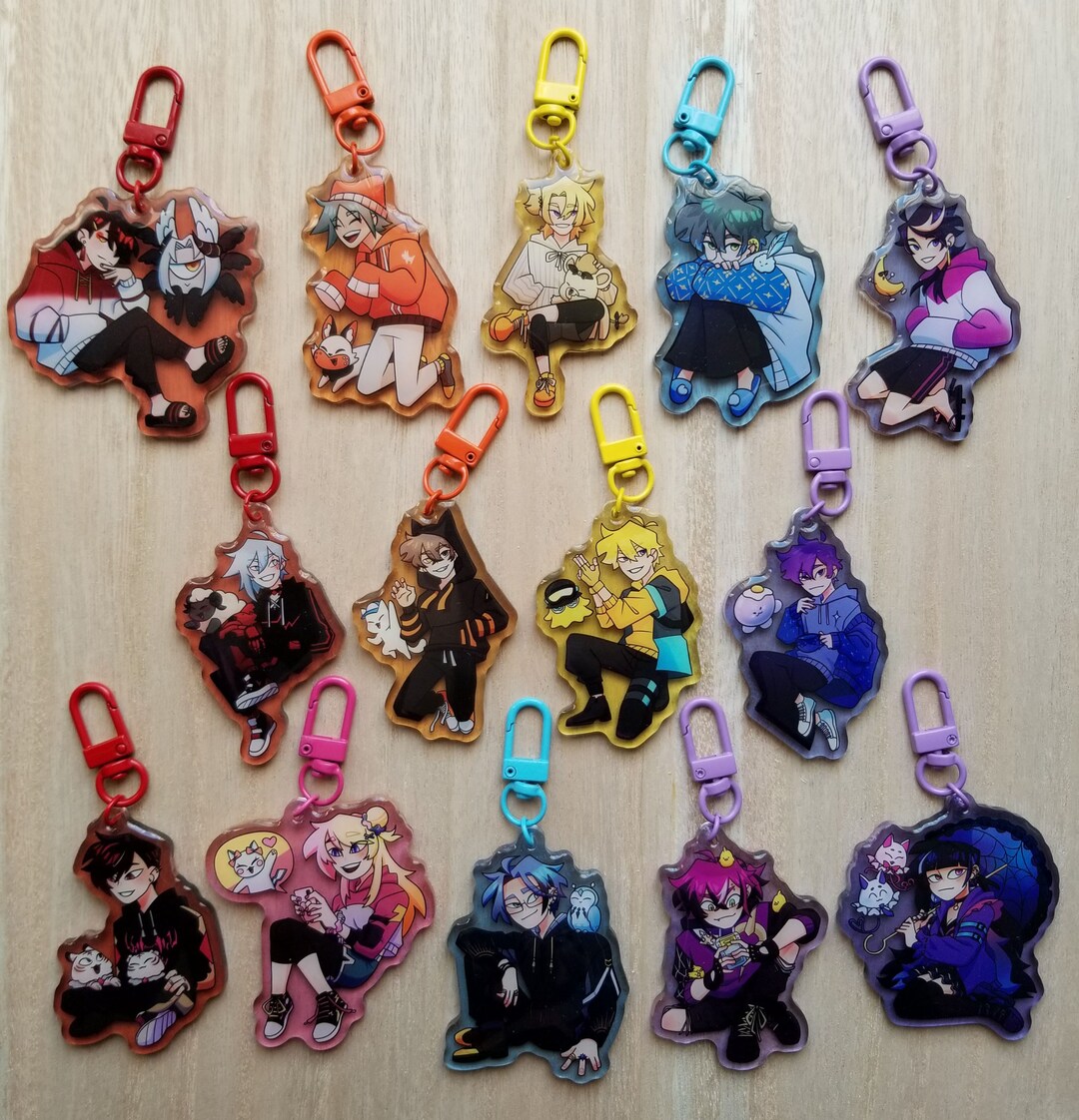 NEW KRISIS Nijisanji EN Colour Epoxy Charms Luxiem / Noctyx / Xsoleil ...