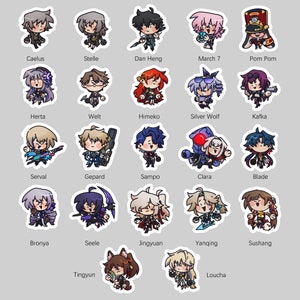 Honkai Star Rail Chibi Stickers - Etsy