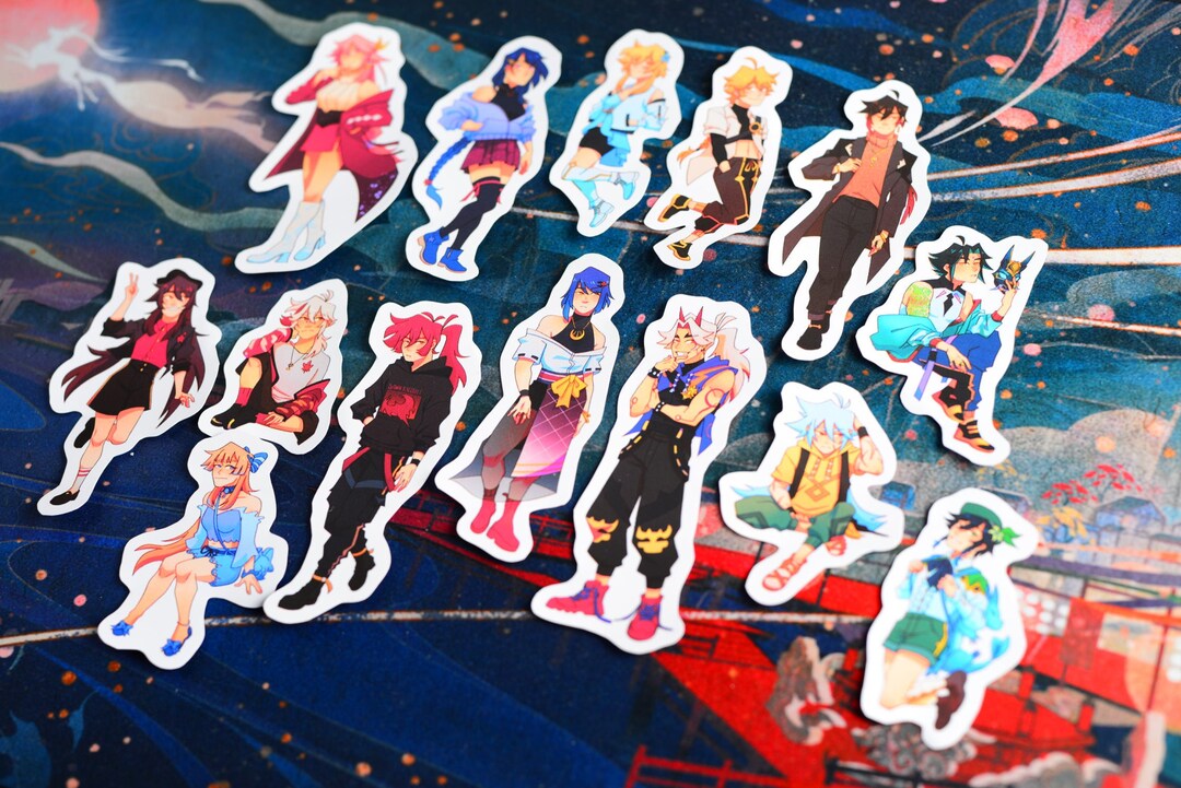 Genshin Fashion Vinyl Stickers, Genshin Impact. - Etsy