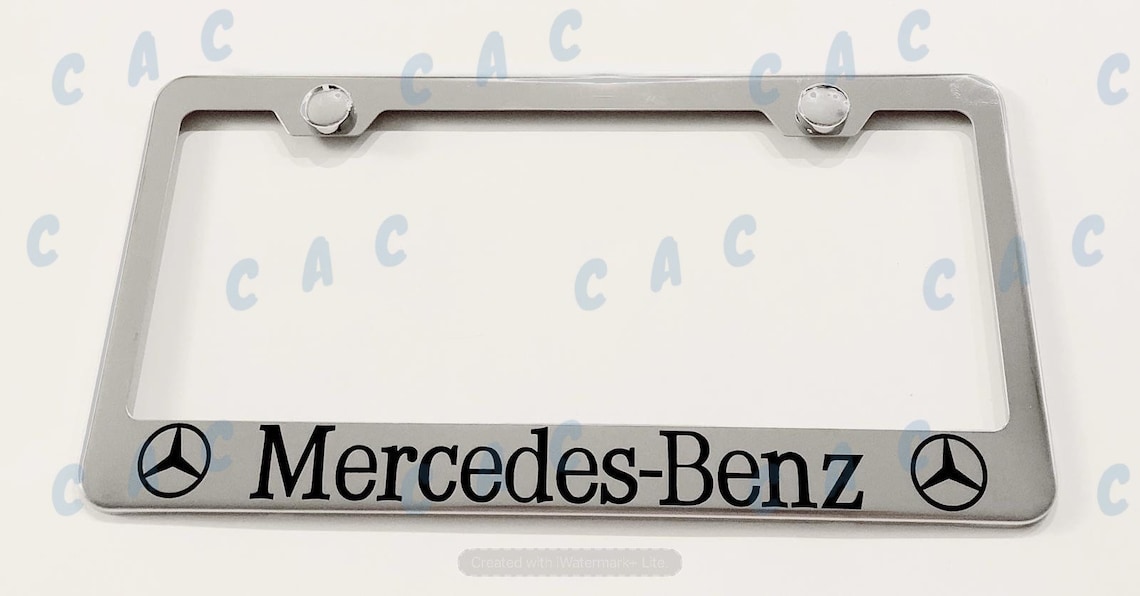 Mercedes Benz Stainless Steel License Plate Frame Rust Free W/ | Etsy