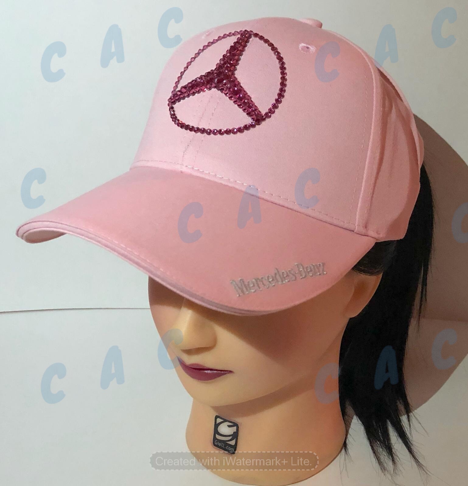 Mercedes Benz Pink Adjustable Hat Cap Made With Bling | Etsy