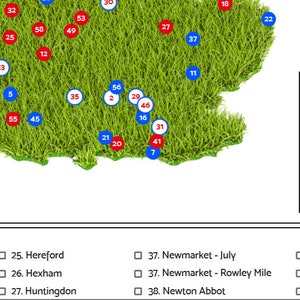 Racecourse Map of Great Britain - Great Poster to Tick off All the UK ...