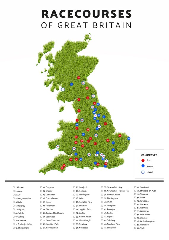 Racecourse Map Of Great Britain Great Poster To Tick Off All Etsy racecourse-map-of-great-britain-great-poster-to-tick-off-all-etsy