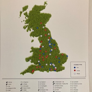 Racecourse Map of Great Britain - Great Poster to Tick off All the UK ...