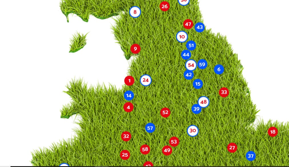 Racecourse Map Of Great Britain Great Poster To Tick Off All Etsy UK