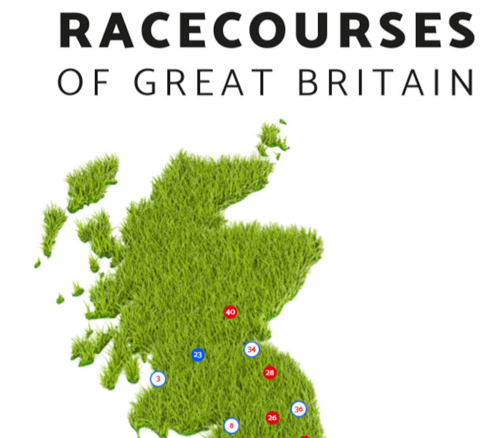Racecourse Map of Great Britain - Great Poster to Tick off All the UK ...