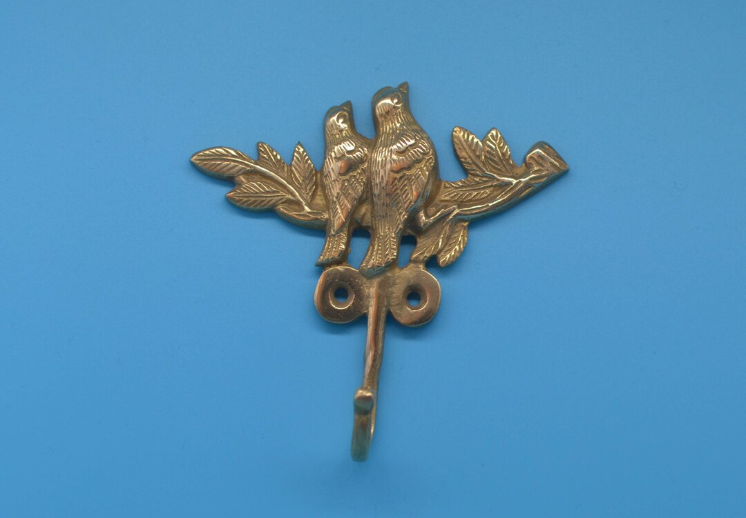 BRASS BIRD HOOK Hanger Handcrafted Antique Shabby Vintage B35 - Etsy