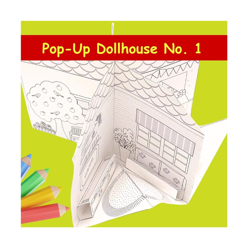 Printable Pop up House - Etsy