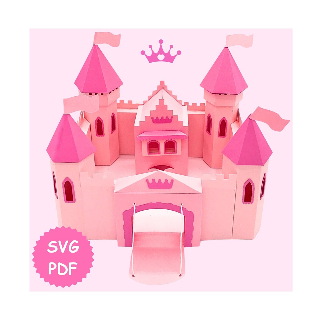 Modelo de castillo 3D DIY: manualidad medieval de papel imprimible ...