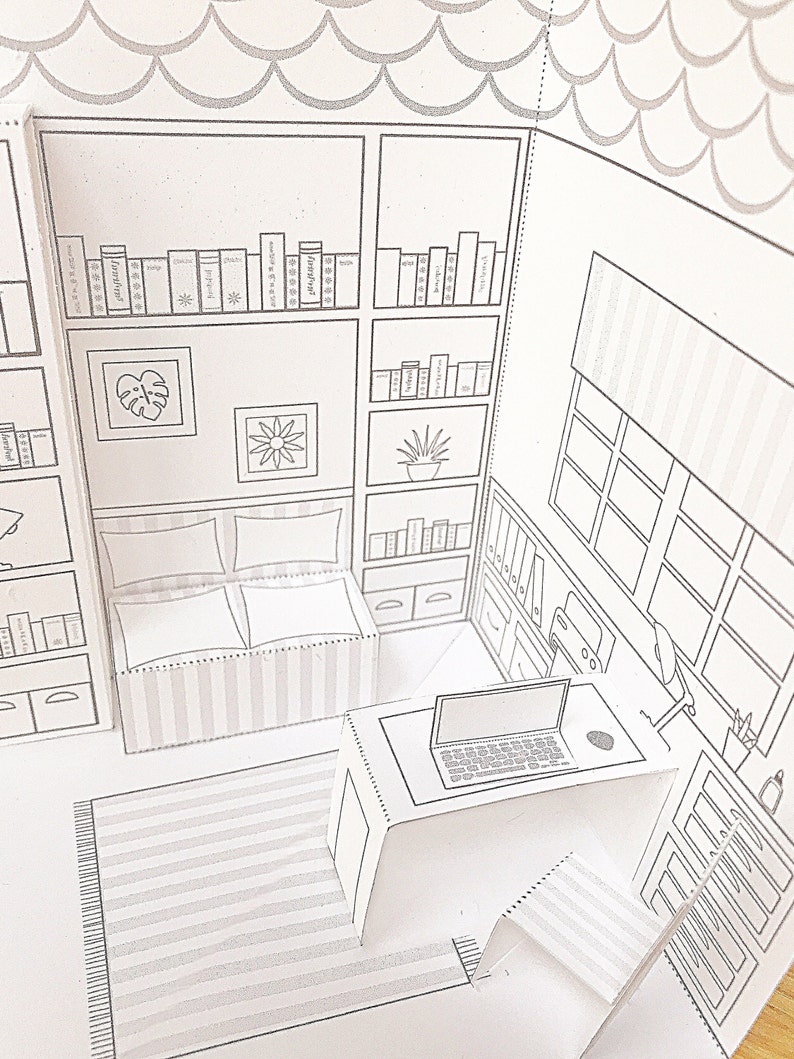 DIY Pop-up Home-office to Color and Assemble, Working From Home ...