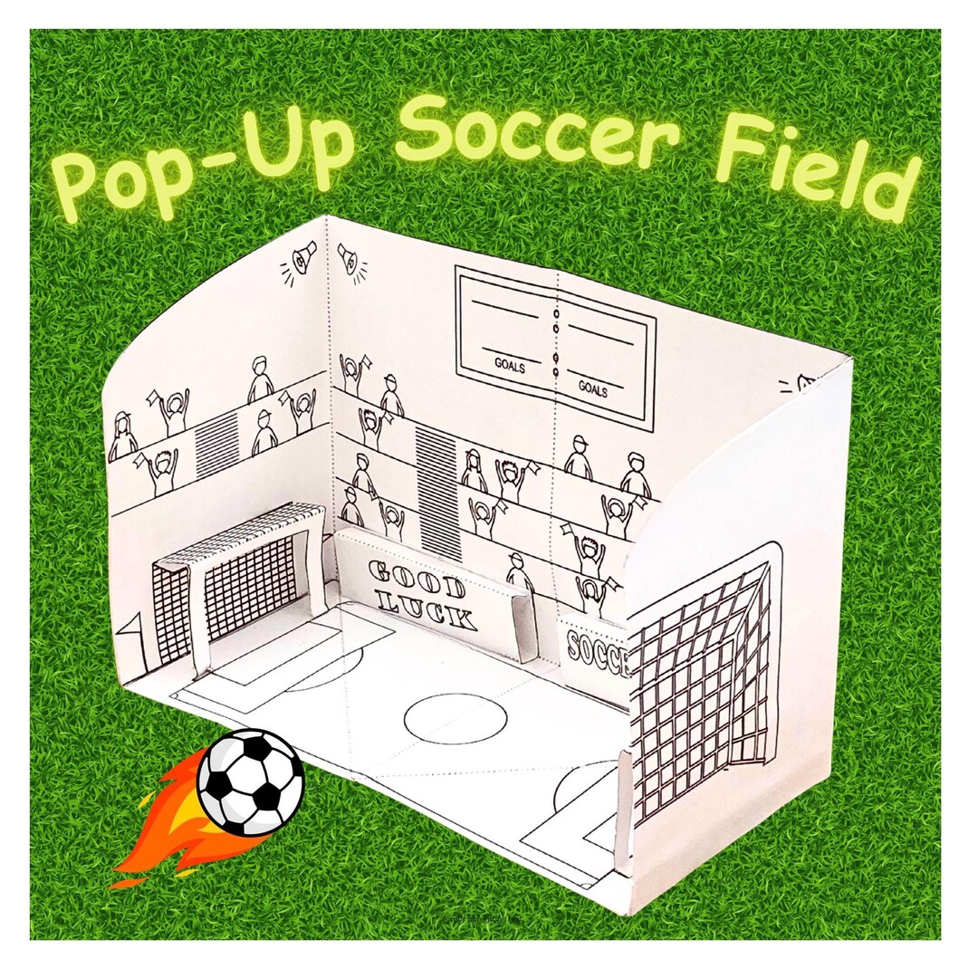 DIY Pop-up Soccer Field, Soccer Promposal Idea, Printable Paper Soccer ...