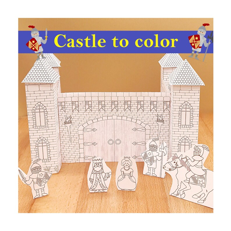 DIY Castle Craft Kit for Kids | Color & Assemble Castle Figurines | Fun ...
