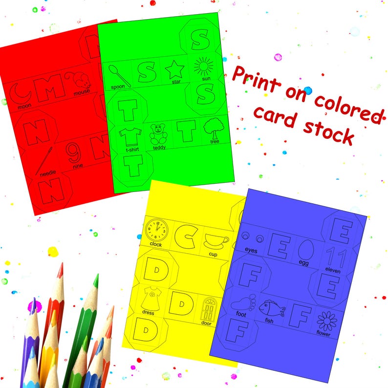 Printable ABC Learning Blocks to Color & Assemble - PDF Instant ...