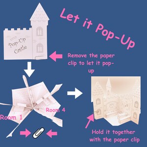 Pop-up Castle to Download, Color & Assemble/diy Printable Paper 3D ...