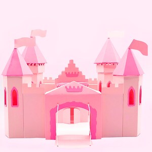 3D Paper Castle - Fairy Tale Project - Coloring Activity - PDF & SVG ...