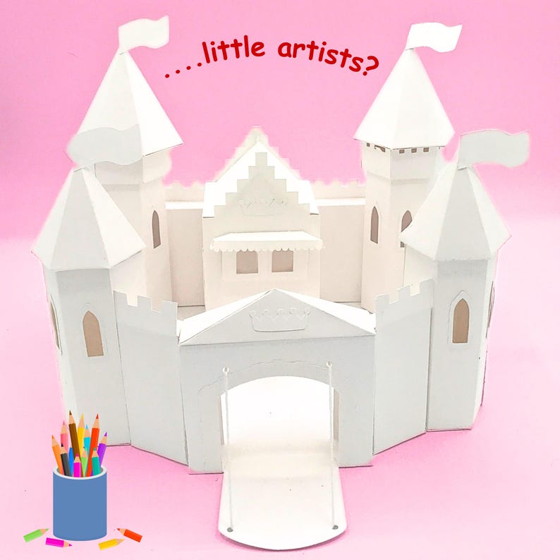 DIY 3D Castle Model, PDF, Cricut SVG File, Printable Medieval Paper ...