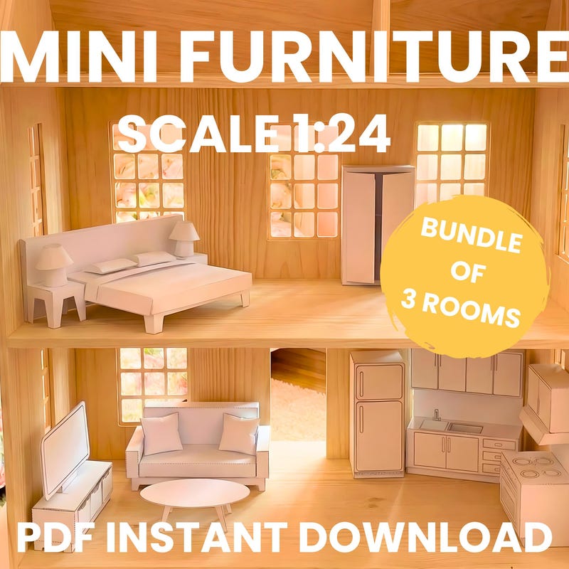 1/24 Doll House Furniture - Etsy Canada