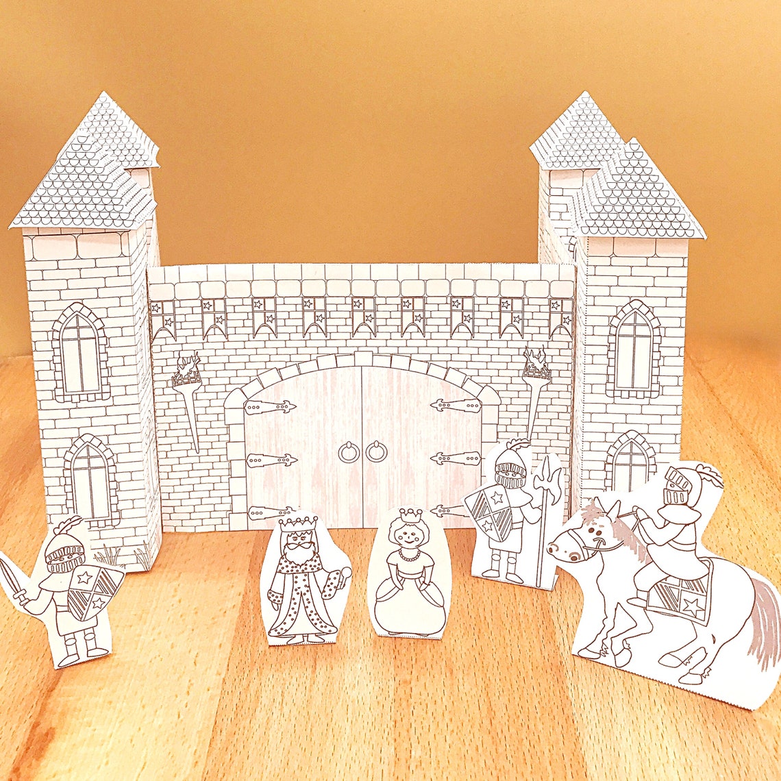 DIY Castle Craft Kit for Kids | Color & Assemble Castle Figurines | Fun ...