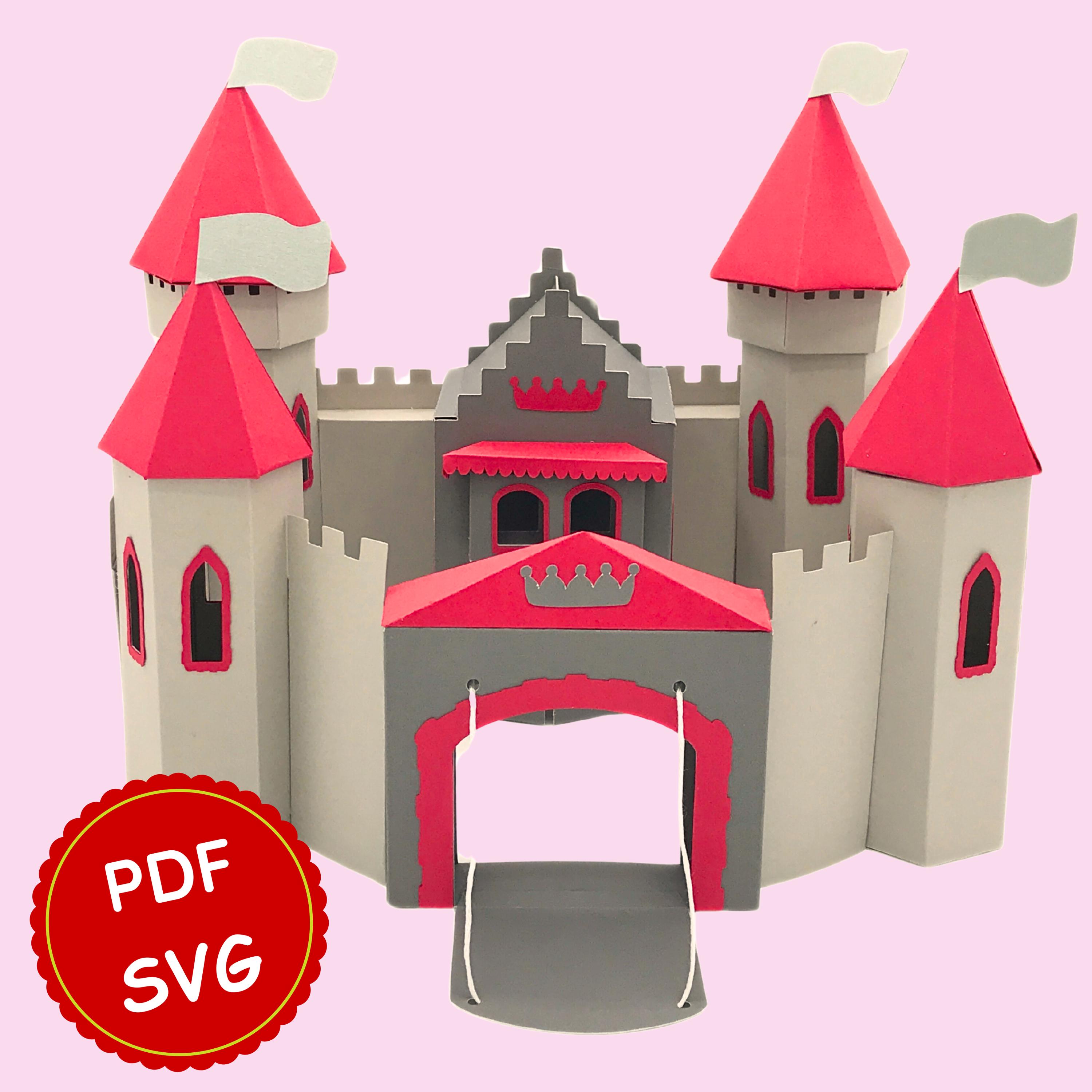 DIY 3D Castle Model - Printable Medieval Paper Craft, Cricut SVG File ...