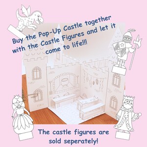 Pop-up Castle to Download, Color & Assemble/diy Printable Paper 3D ...