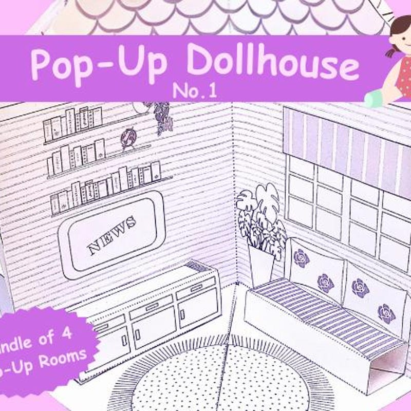 Printable Pop up House - Etsy