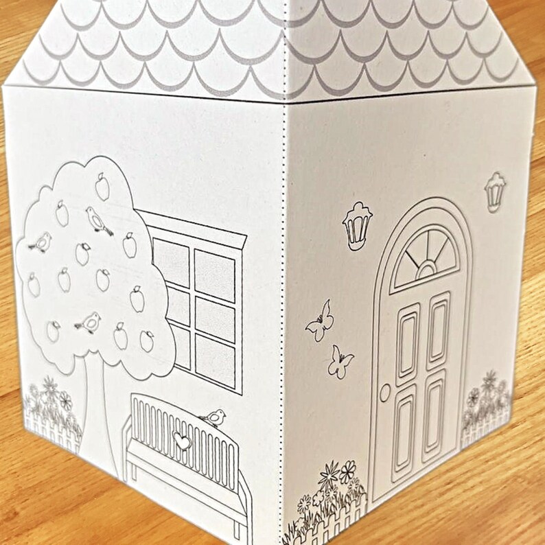 Printable Pop-up Living Room to Color/kids Craft Activity Kit/creative ...