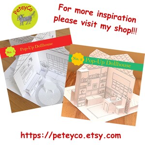 DIY Pop-up House Template for Individual Design, Printable Paper Craft ...