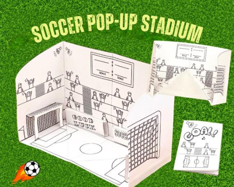 DIY Pop-up Soccer Field, Gift Certificate & Printable Paper Pattern ...