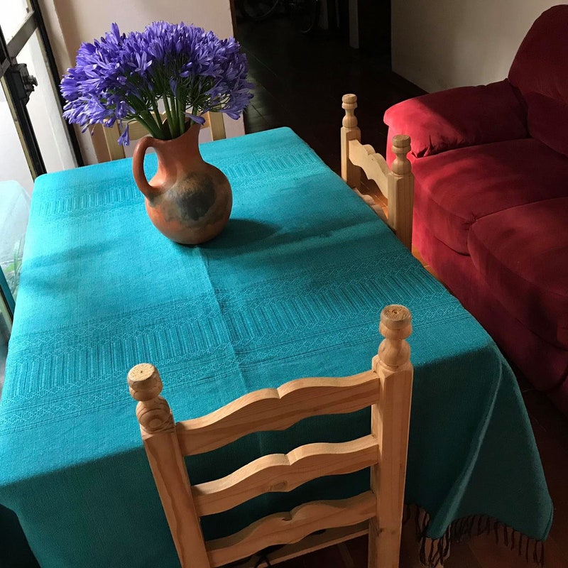 Turquoise Tablecloth - Etsy