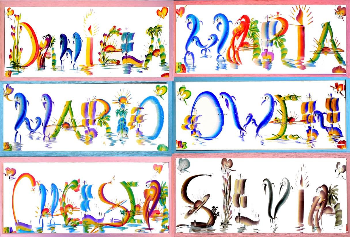 Name Sign Painted, Creative Lettering, Home Deco Wallpaper in Frame 47 ...