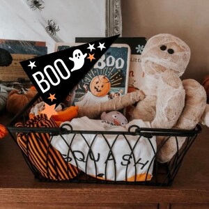 Printable Ghost Pennant, Halloween Boo Basket Decor (PDF Pattern) - Etsy