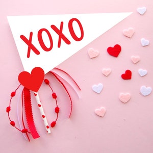 Printable Valentine Love Basket Pennant, Kids Decor (digital Download ...