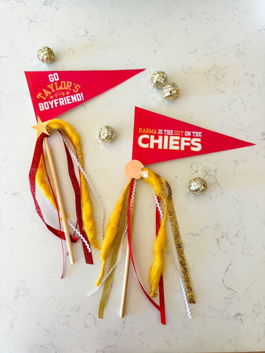 Taylor Swift Super Bowl Party Flags, Kansas City Chiefs Pennant ...