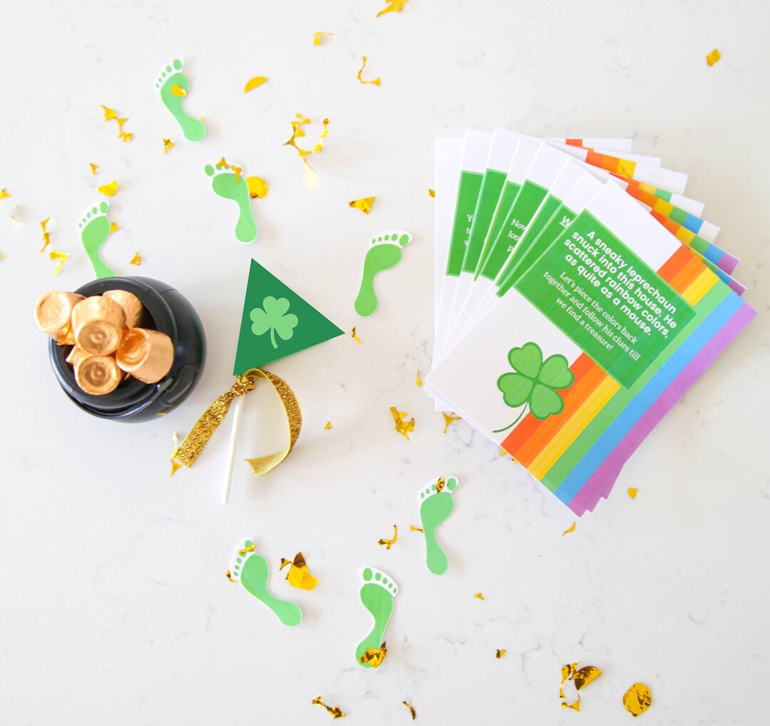 St. Patrick’s Day Scavenger Hunt, Treasure Hunting, Leprechaun ...