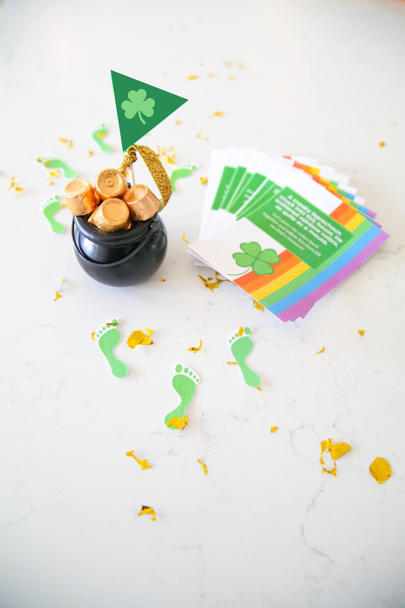 St. Patrick's Day Leprechaun Treasure Hunt, Rainbow Clues (printable ...