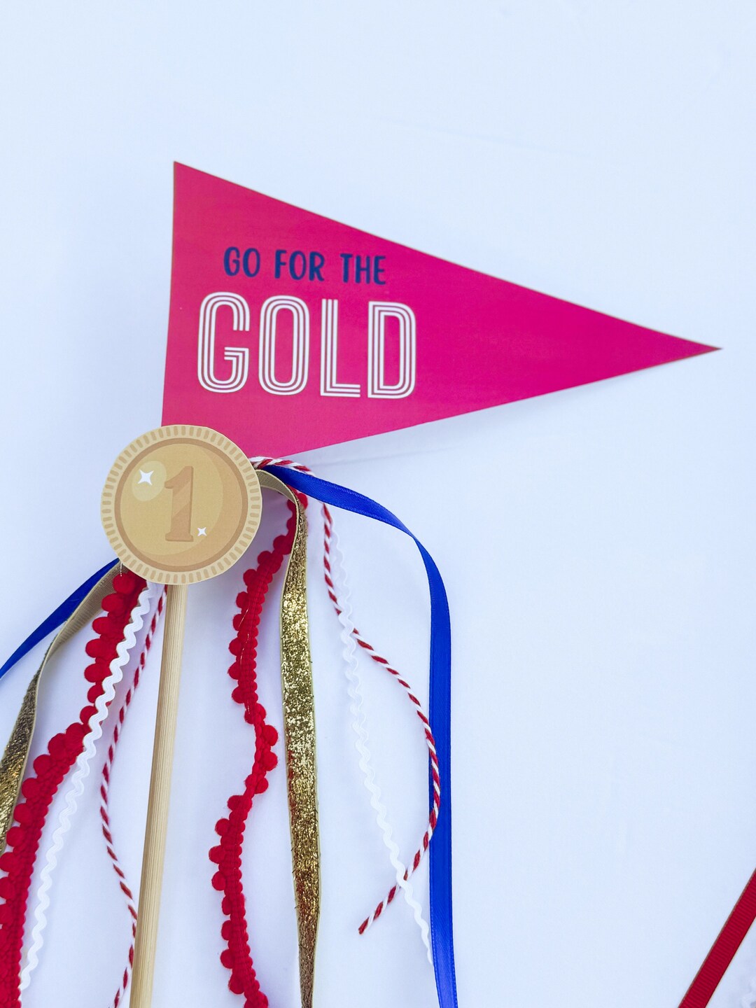 Olympic Party Decorations, Paris 2024 Flags, Team USA Pennants, Cupcake ...