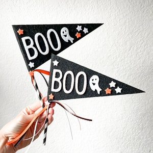 Boo Basket Flag, Ghost Pennant, Halloween Party Flag, Boo Party Pennant ...